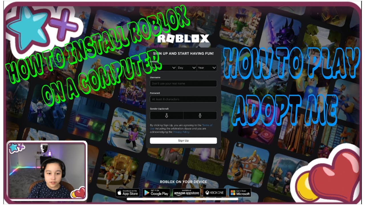 How to install Roblox and play Adopt me on a computer - YouTube