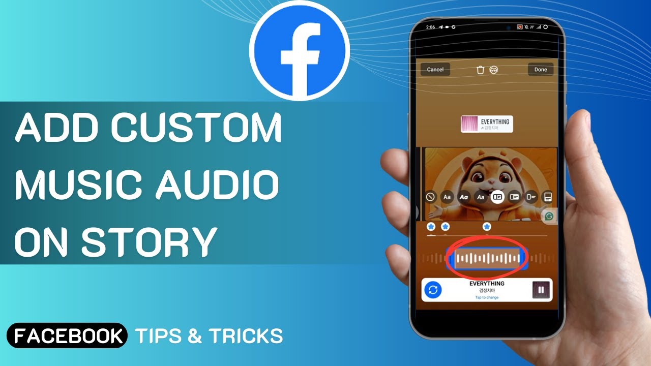 How To Add Custom Music Audio On Facebook Story 2024 | Initial Solution ...