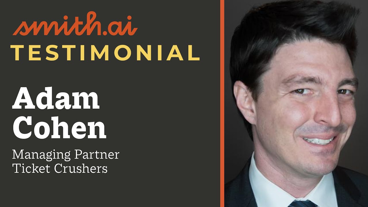Smith.ai Client Testimonial: Adam Cohen of Ticket Crushers - YouTube