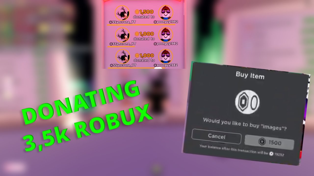 I Donated My Friend 4000 ROBUX In PLS DONATE - YouTube
