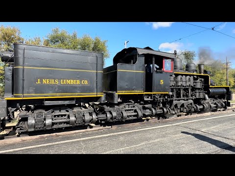 Hanging out with the Shay #5 at the Illinois Railway Museum - YouTube