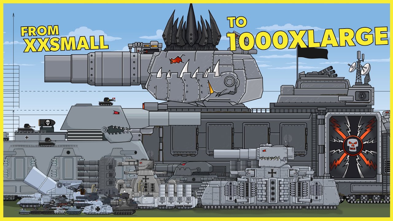 Tank Size Comparison from XXS to 1000XLarge - Cartoons about tanks ...