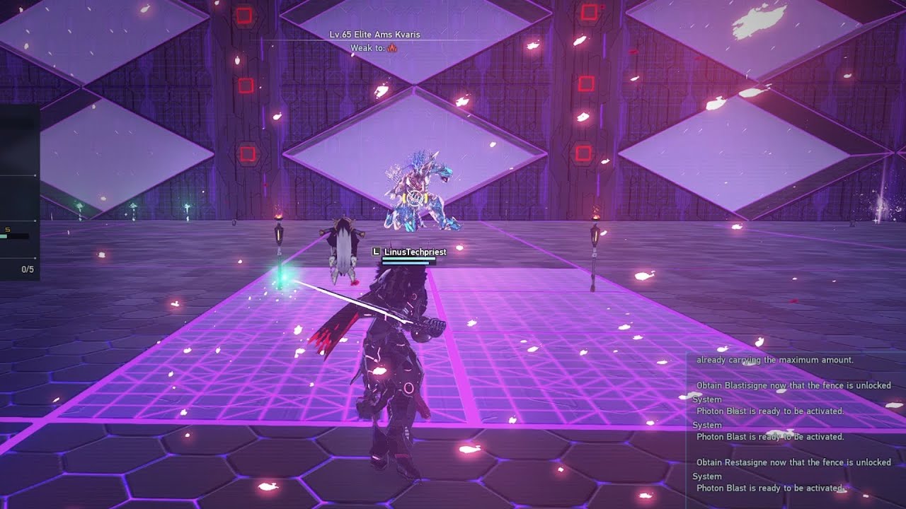 PSO2NGS Global - Obligatory Ordinal Tower solo run video pt.1 Normal ...