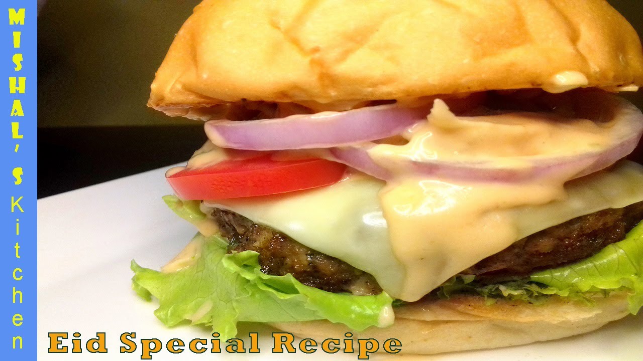 Cheese Melt Beef Burger Recipe | Eid-ul-adha Special - Mishal's Kitchen ...