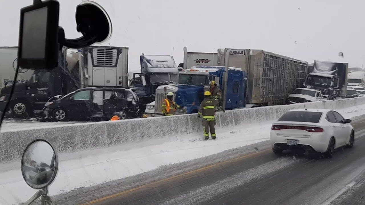 Winter Weather Causes Massive Crashes || ViralHog - YouTube