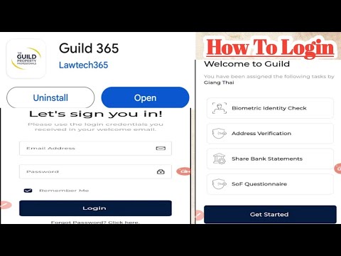 How To Login Guild 365 app login How To Use Guild 365 app - YouTube