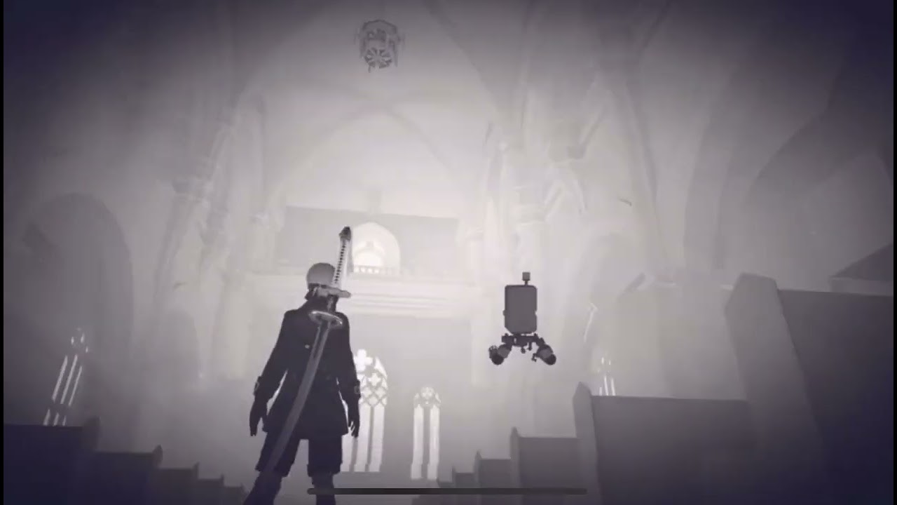 NieR:Automata - 9S Beats Shadowlord In Hidden Church - YouTube