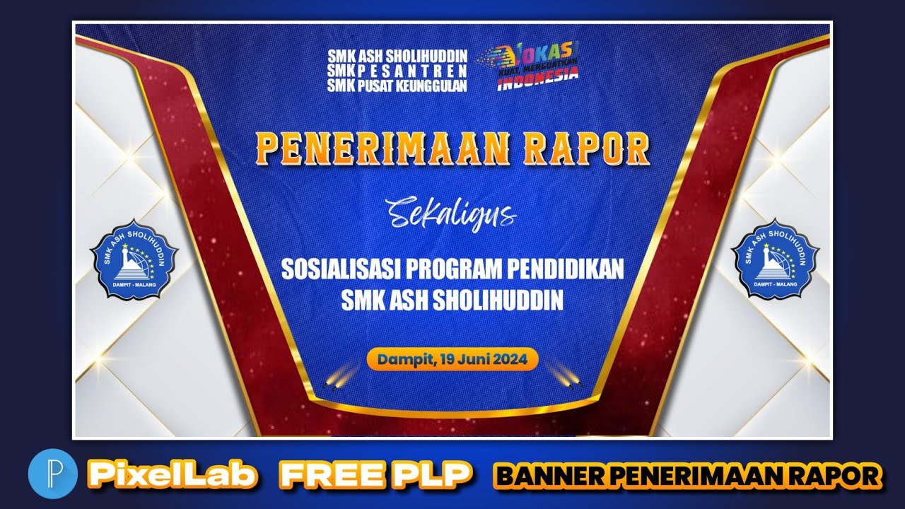 BANNER PENERIMAAN RAPOR | PIXELLAB | FREE PLP - YouTube