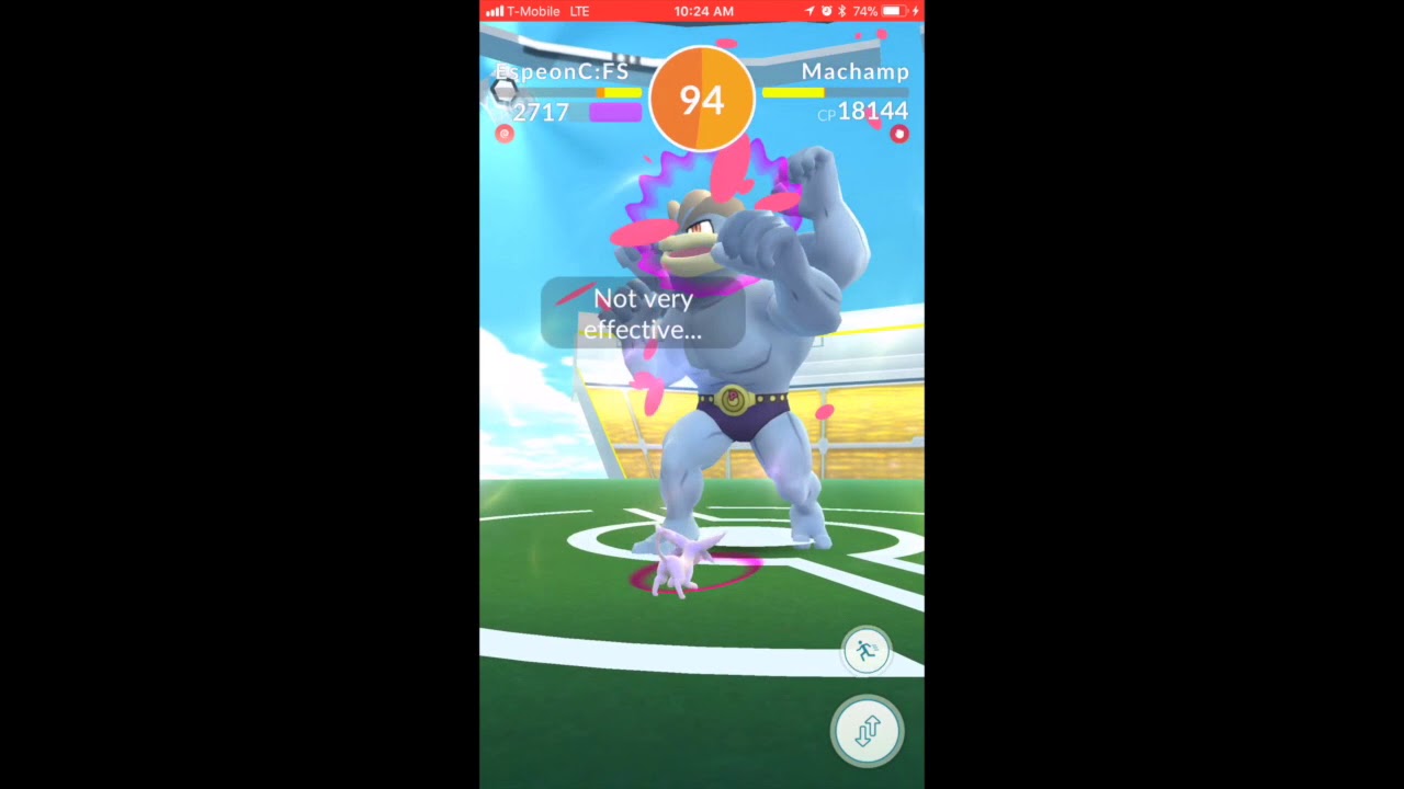 Solo machamp with Mewtwo and 3 Espeon - YouTube