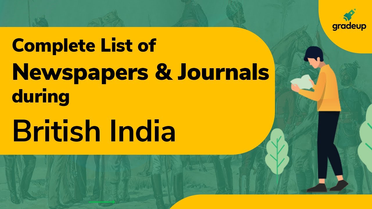 Revise Complete List of Newspapers and Journals During the British ERA ...