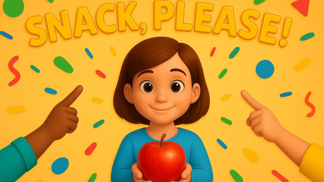 Snack, Please! 🍎 Learn Colors & Manners | Kids Song (Counting 1–5 ...