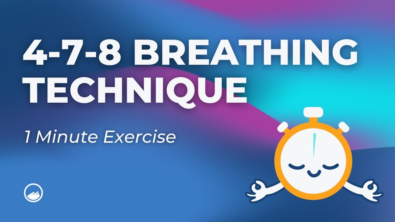 4 7 8 Breathing Exercise 1 Minute Technique With Counter Timer