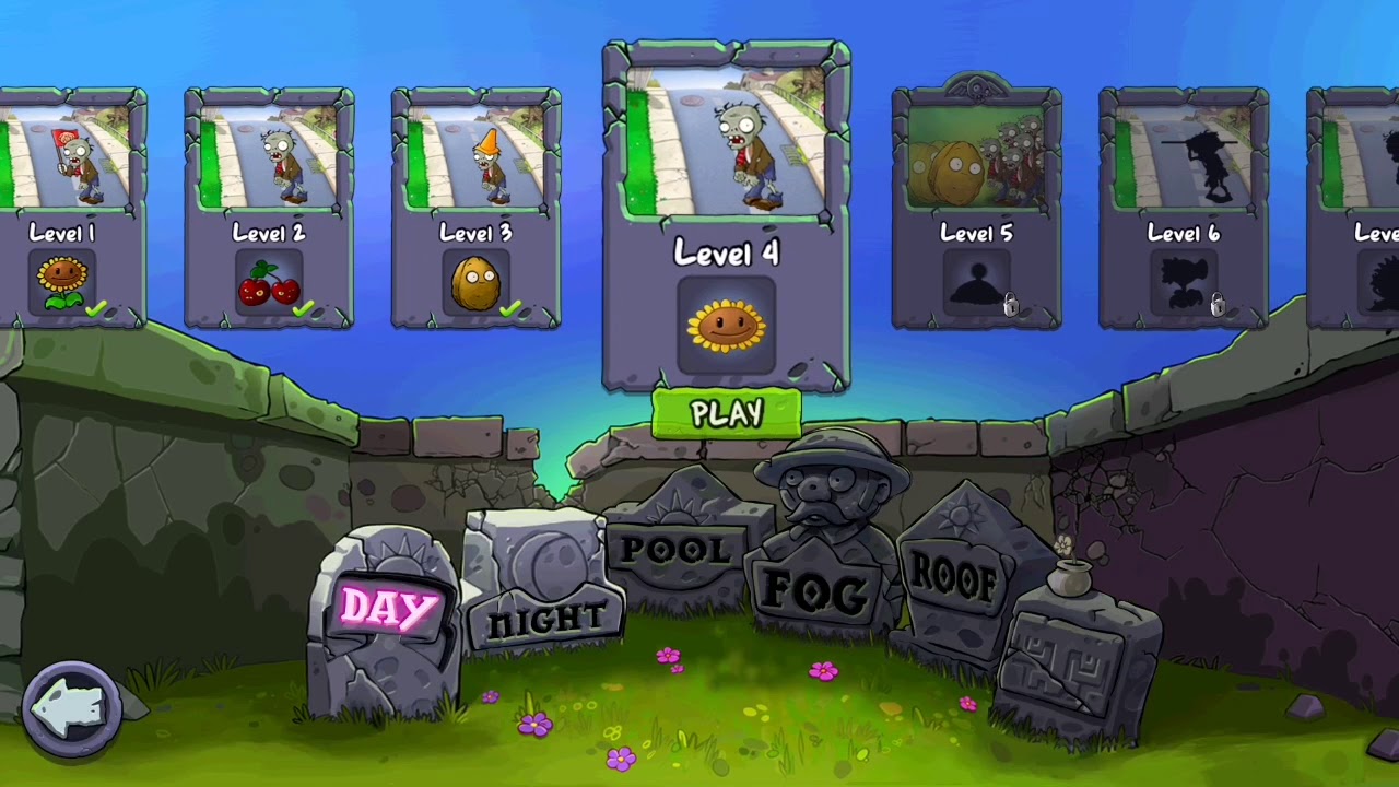 Plant Vs Zombies Day Level 1 to 5 - YouTube