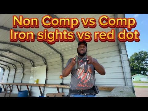 Non comp iron sights vs Comp Red dot - YouTube