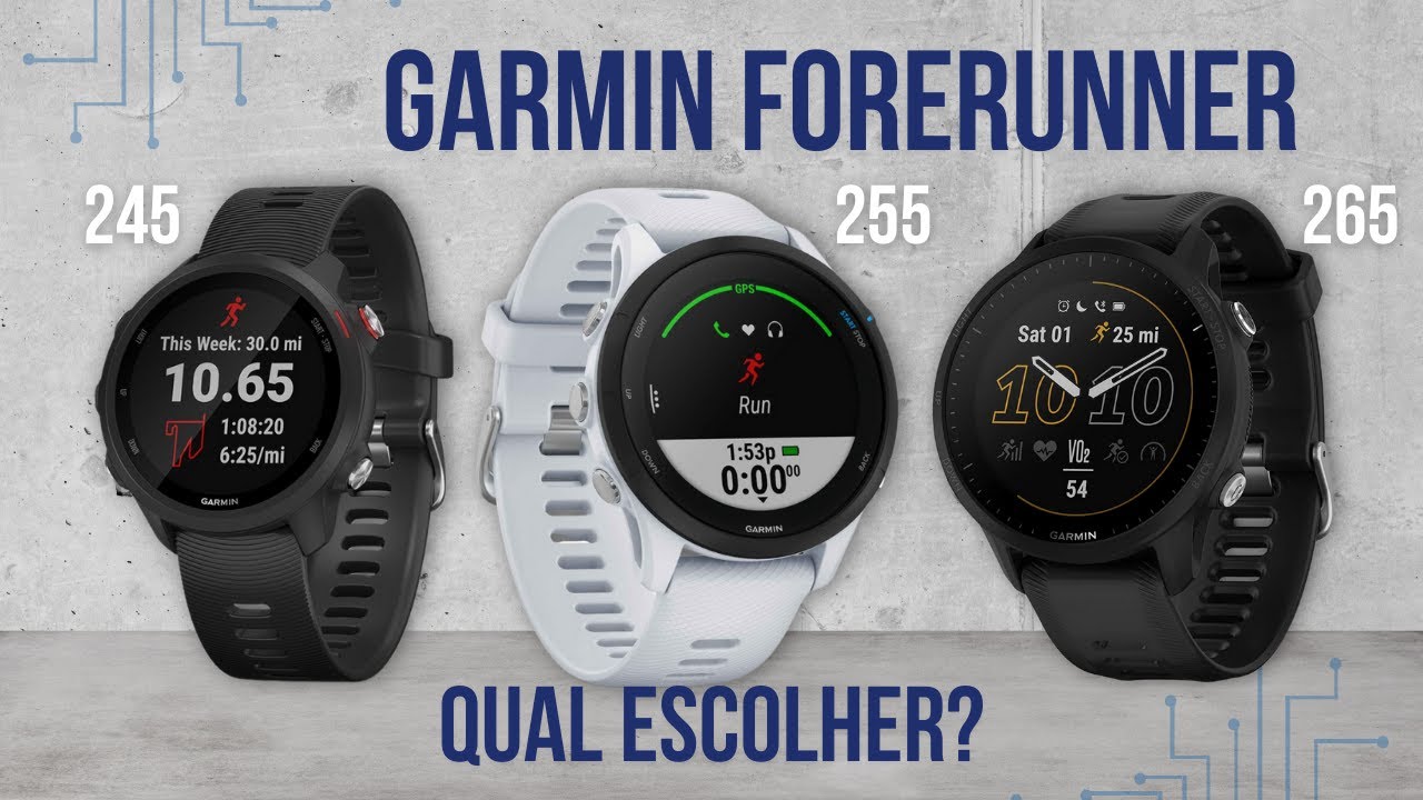 Qual Garmin Forerunner Comprar? Comparativo Detalhado 245 vs 255 vs 265 ...