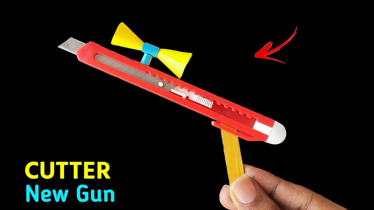 New Cutter gun , Simplest homemade gun , how to make gun that shoots ...
