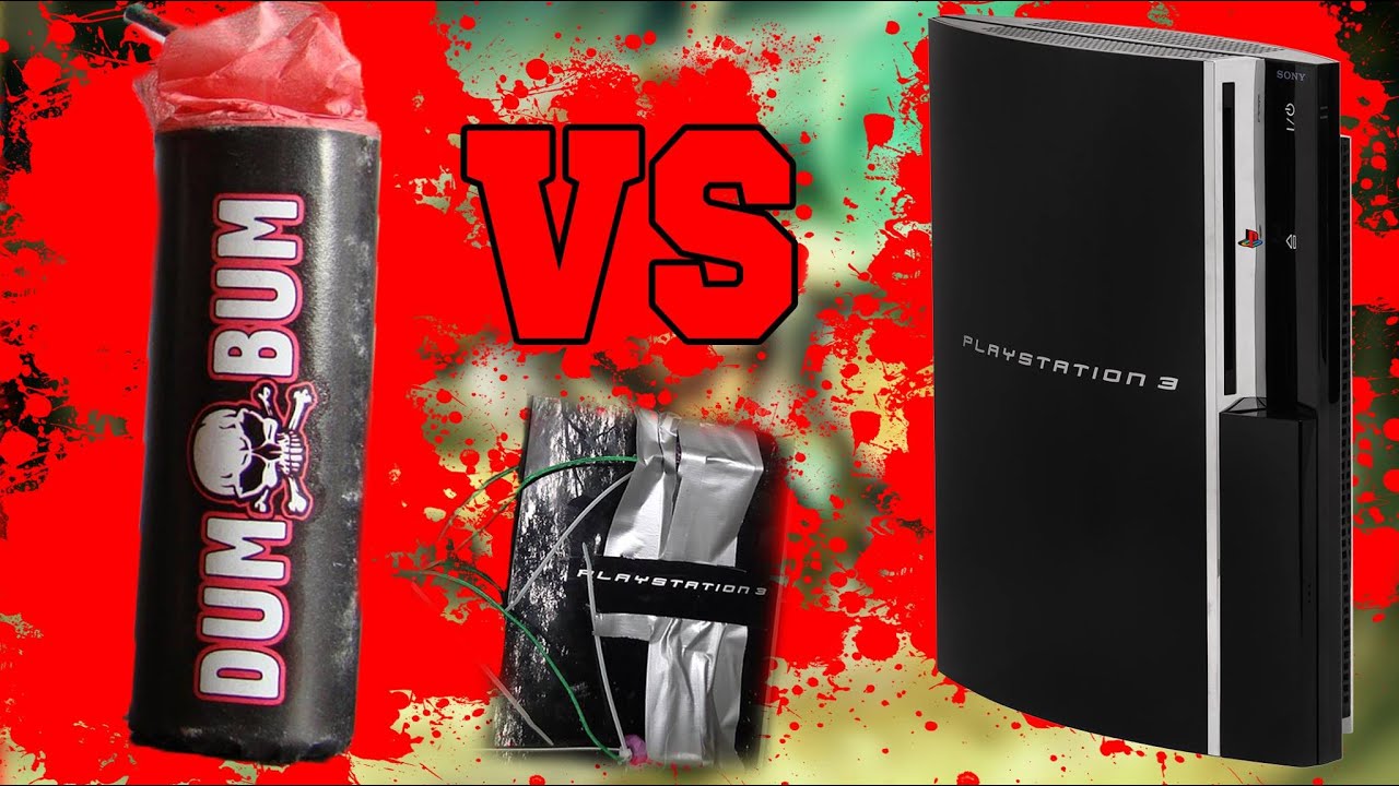 Playstation 3 destroyed by a very powerful firecrackers (ENG SUB) PS3 ...