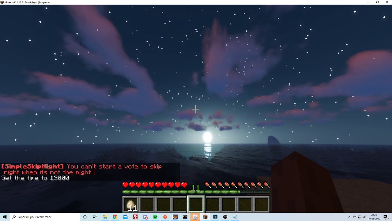 Simple Skip Night [1.12-1.15] Clickable chat ! - YouTube