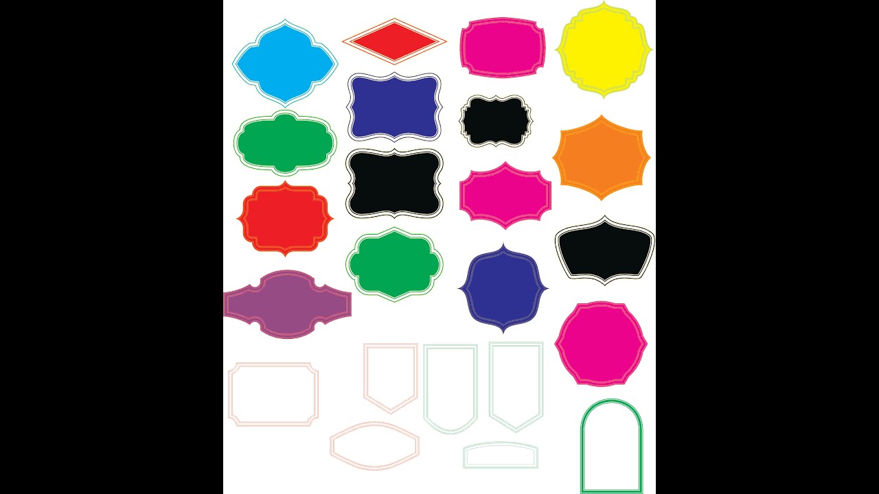 Banner Shapes Special CDR file by Evolved design - YouTube