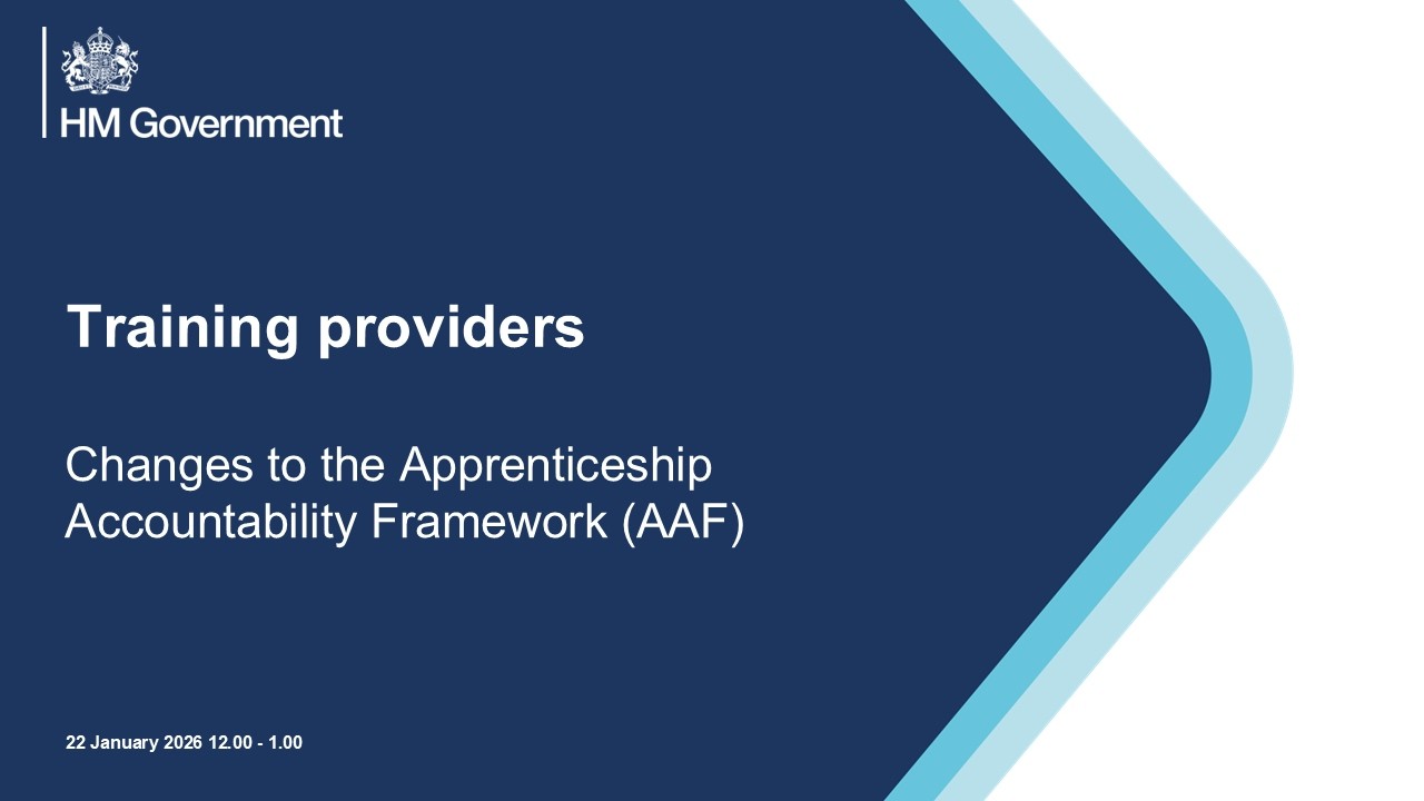 Training providers: Changes to the Apprenticeship Accountability ...