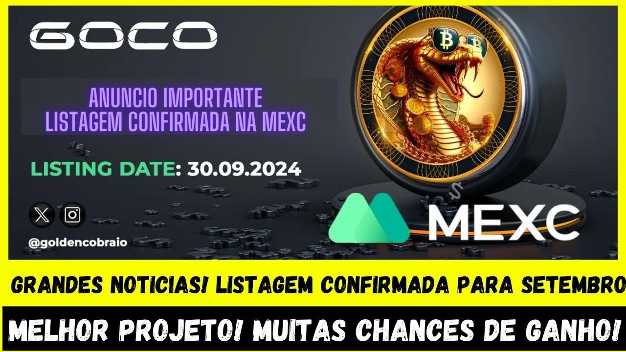 Grandes notícias! Listagem do Token Golden Cobra - Token MEXC ...