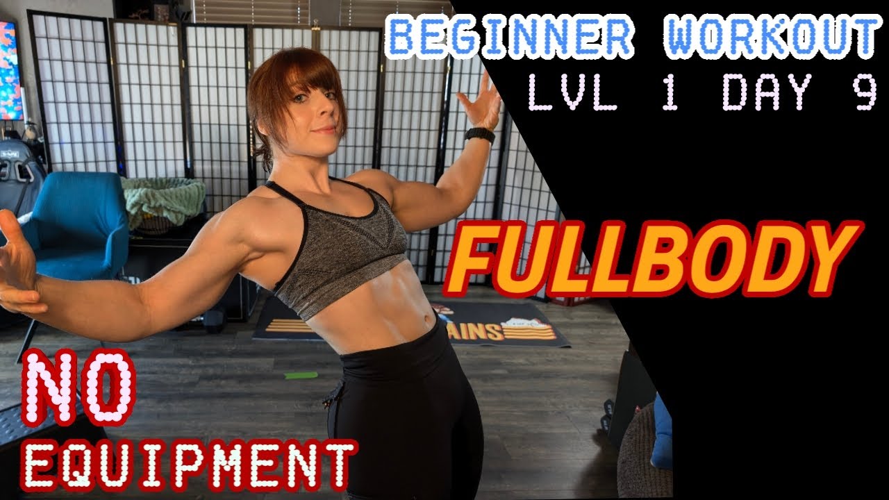 15 Min Full Body Beginner Workout - No Equipment - Beginner Lvl 1 - Day ...