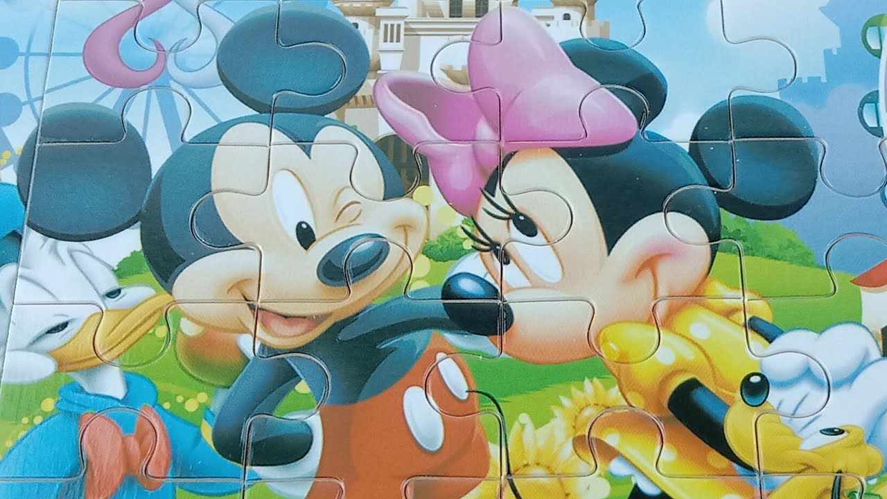 how to put together a MICKEY MOUSE puzzle - YouTube