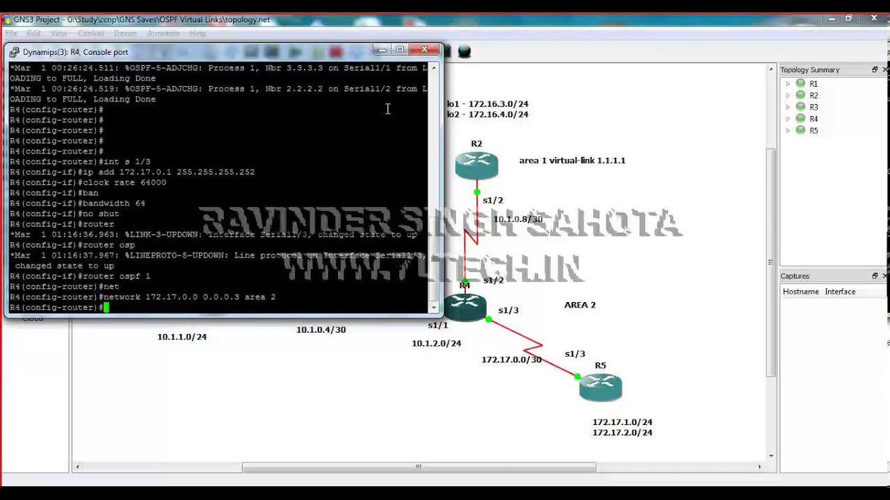 CCNP in Hindi - OSPF Virtual Links Part 4 - YouTube