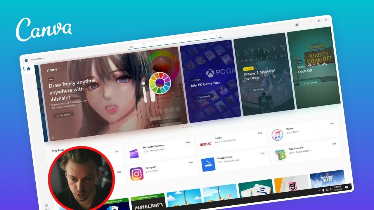Is Canva on Microsoft Store - YouTube