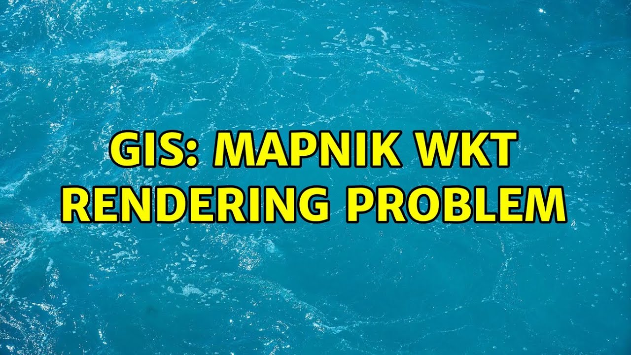 GIS: Mapnik WKT rendering problem - YouTube