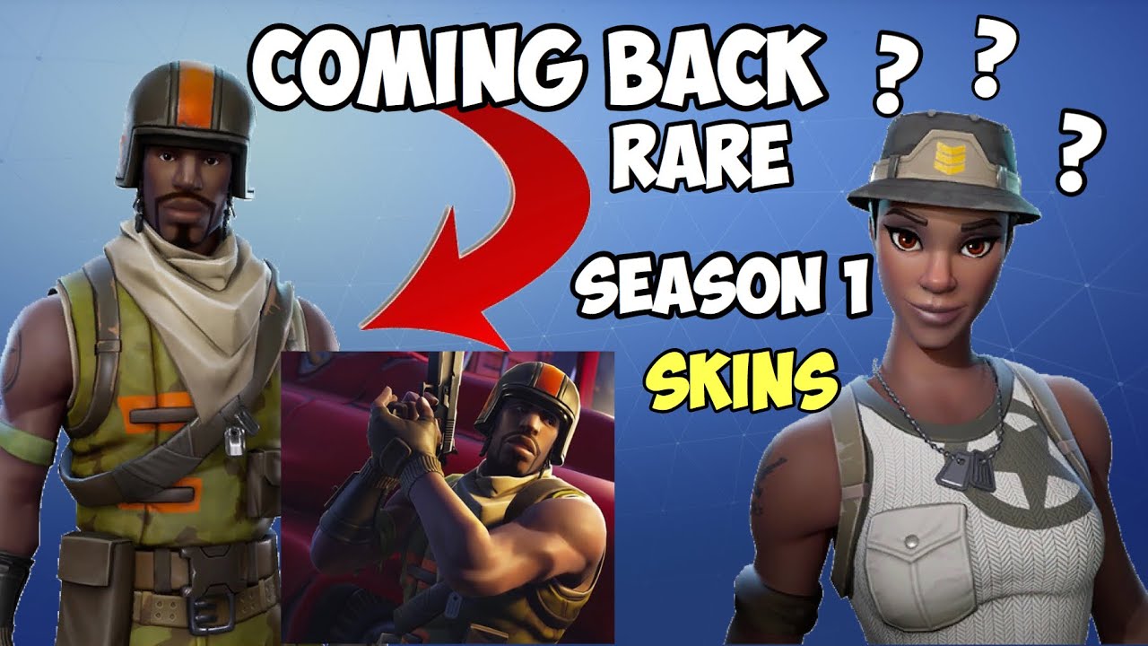 Fortnite Ariel Assault Trooper Coming Back Rare OG Season 1 Recon ...