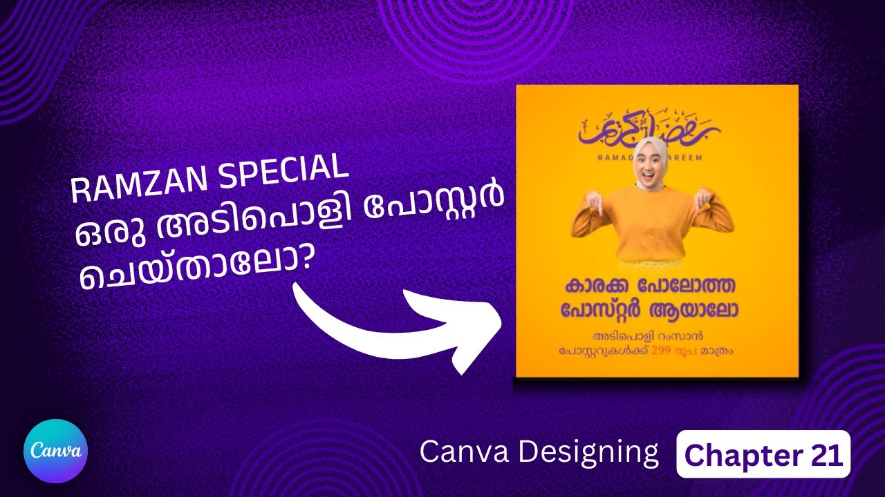 Chapter 21 - Ramzan Designing Work Poster | Canva Malayalam Class ...
