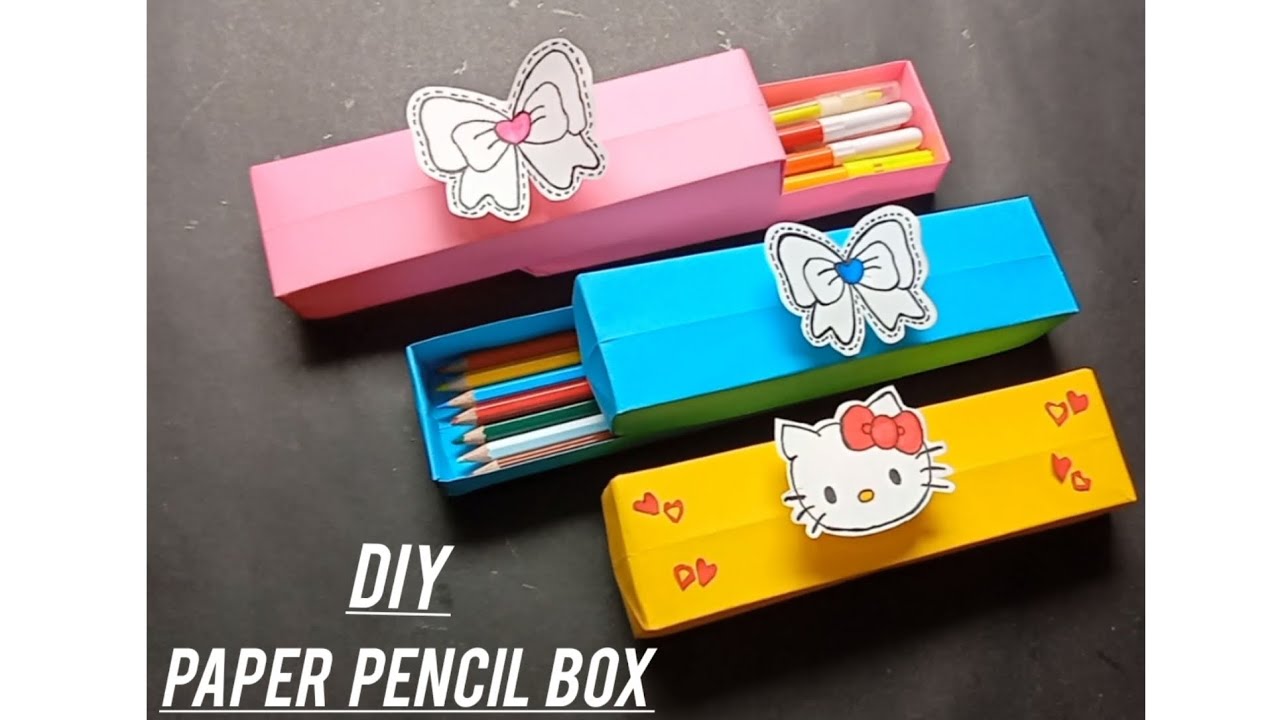 How To Make Paper Origami Pencil Box | Origami Paper Pencil Box Ideas ...