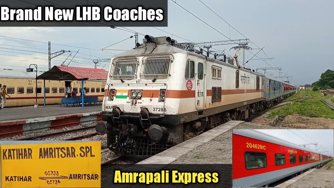 Newly Lhbfied 05733 - Katihar - Amritsar Amrapali Express arriving ...