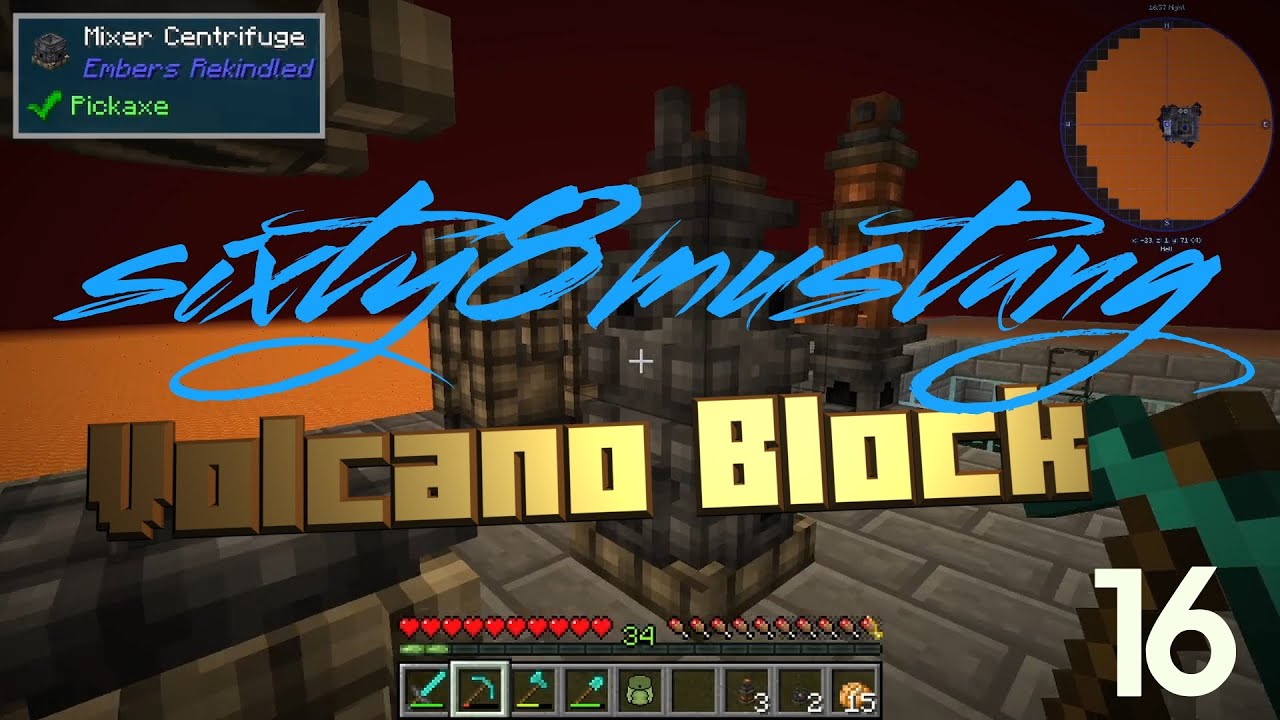 Minecraft Volcano Block modded Ep 16 Menril storage, Ore Refinery and ...