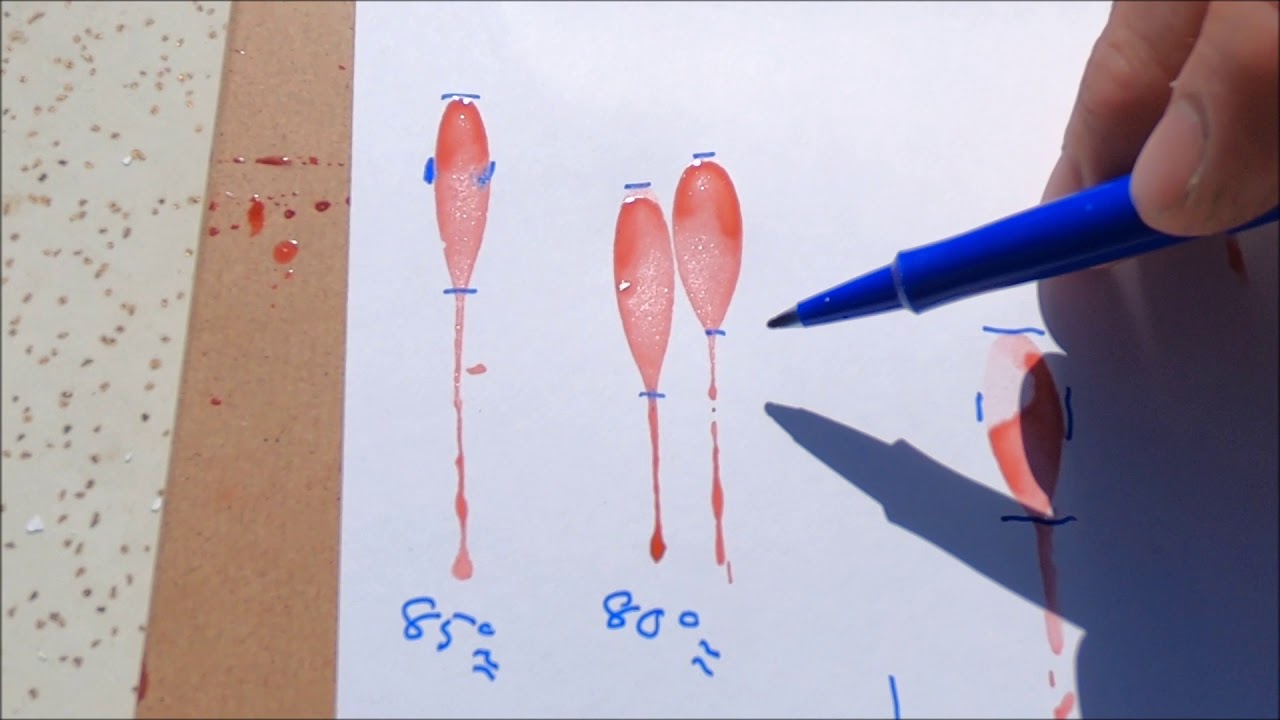 chap 8 blood spatter analysis - YouTube