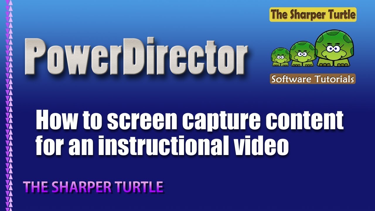 PowerDirector - How to screen capture for an instructional video - YouTube