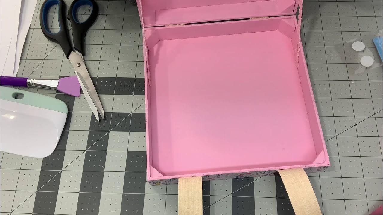 Craft with me - altered dollar tree box signs into a suitcase 2-17-21 - YouTube