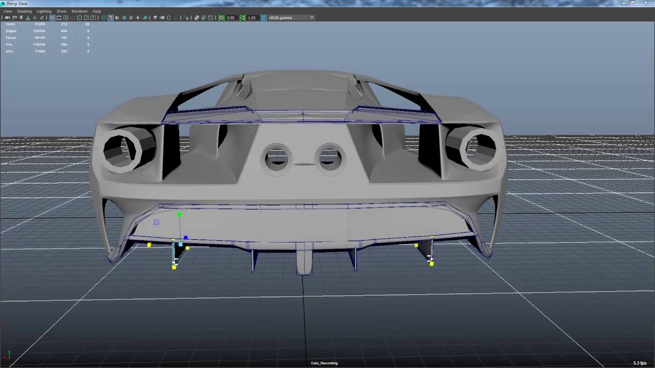 maya modelling timelapse ford gt 2015 - YouTube