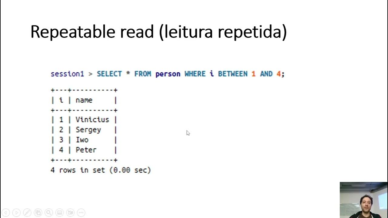 Níveis de isolamento - MySQL - Repeatable-Read (Leitura Repetida) - YouTube