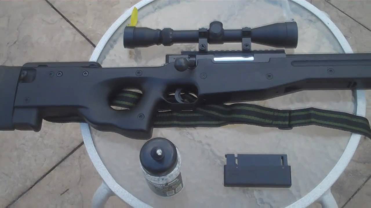 UTG Airsoft L96A1 shooting test - YouTube