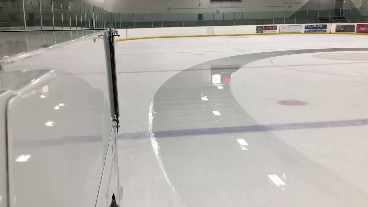 Zamboni flood time lapse driver POV - YouTube
