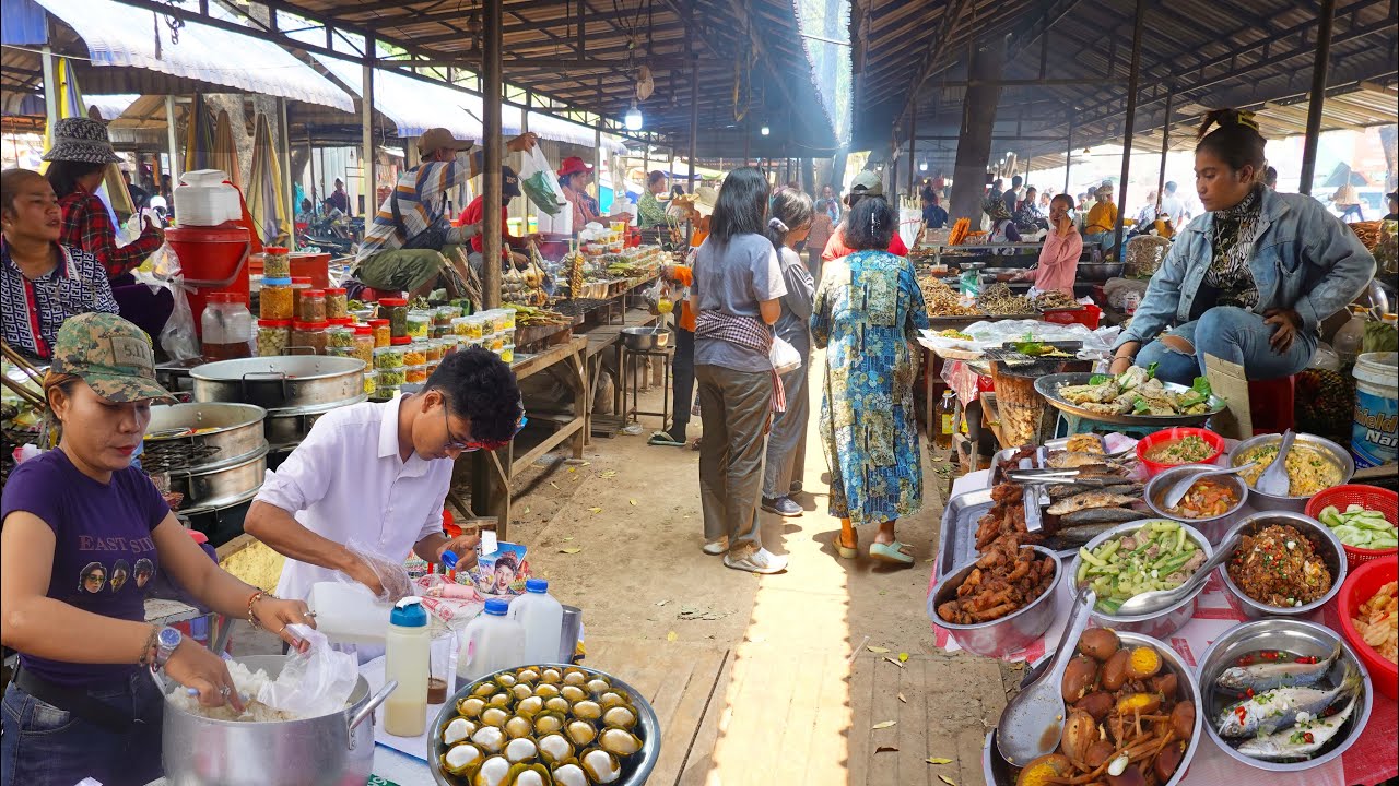Cambodia Countryside Street Food @ Kampong Speu, Takeo, & More - YouTube