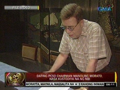 24 Oras: Dating PCSO Chairman Manoling Morata, nasa kustodiya na ng NBI ...