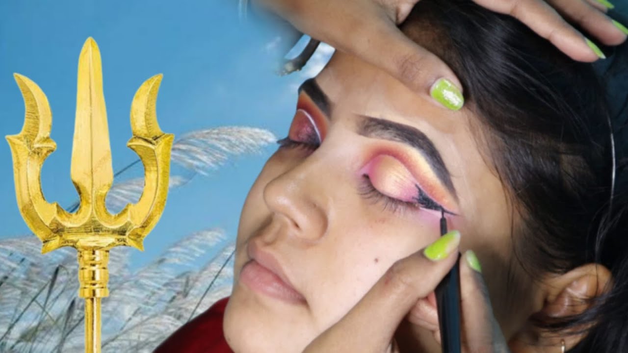 Agomoni ( Durga Maa ) makeup Look Tutorial || How To Maa Durga Face Art ...