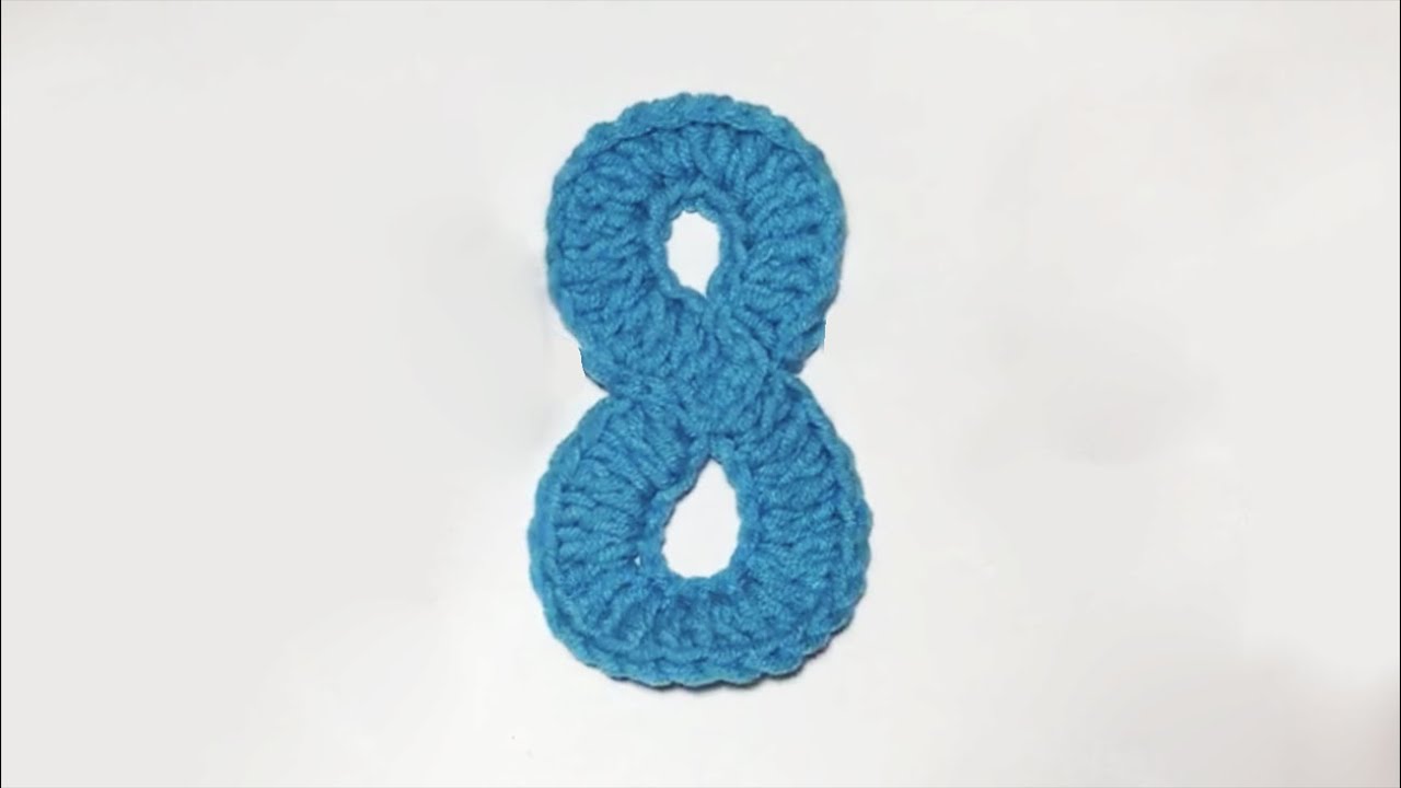 钩针教程：数字“8”的钩法送给每一位朋友，祝您发发发 How To Crochet Number 8 - YouTube