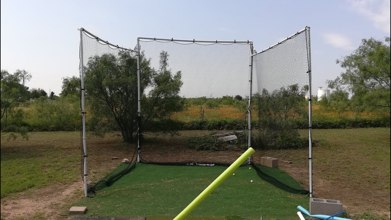 My Redneck Golf Hitting Net Setup - YouTube