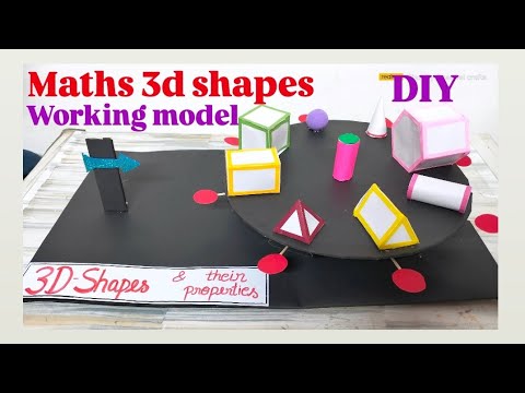 maths 3d shapes working model - tlm - geometry project with faces ...