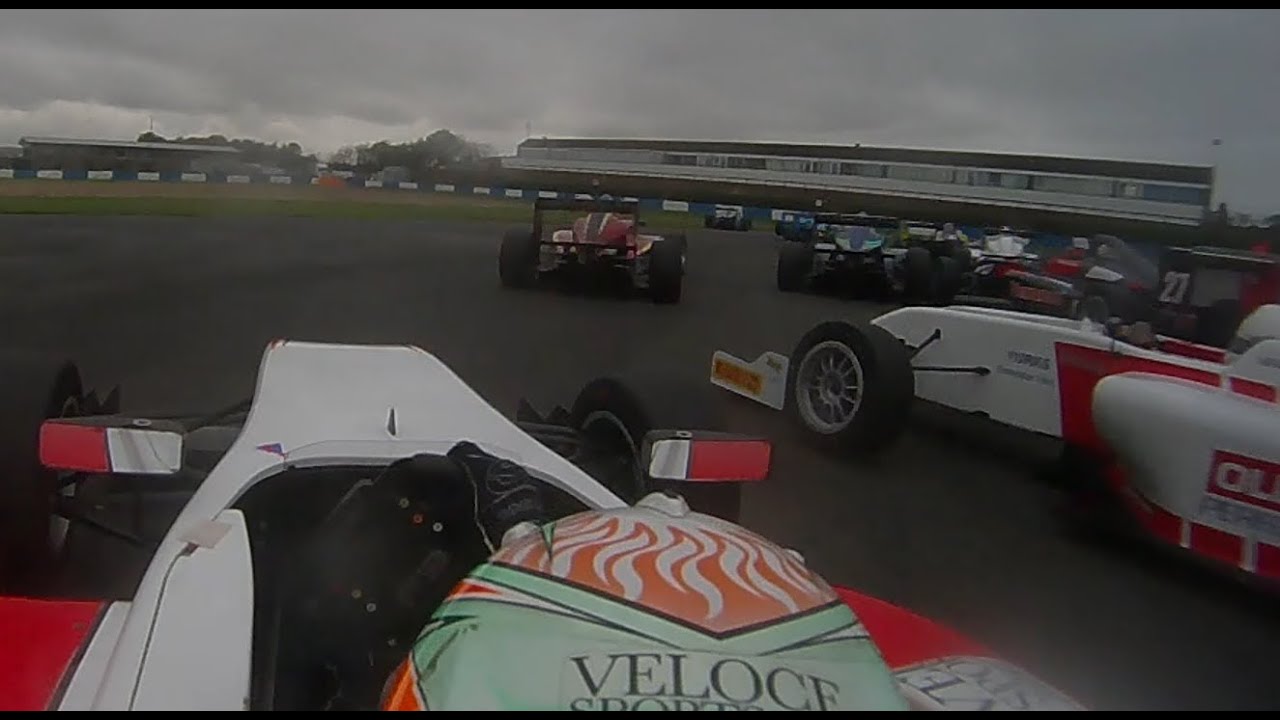 BRDC British Formula 3 F3 GB3 10.9.16 Donington GP Race 1 Tarun Reddy ...