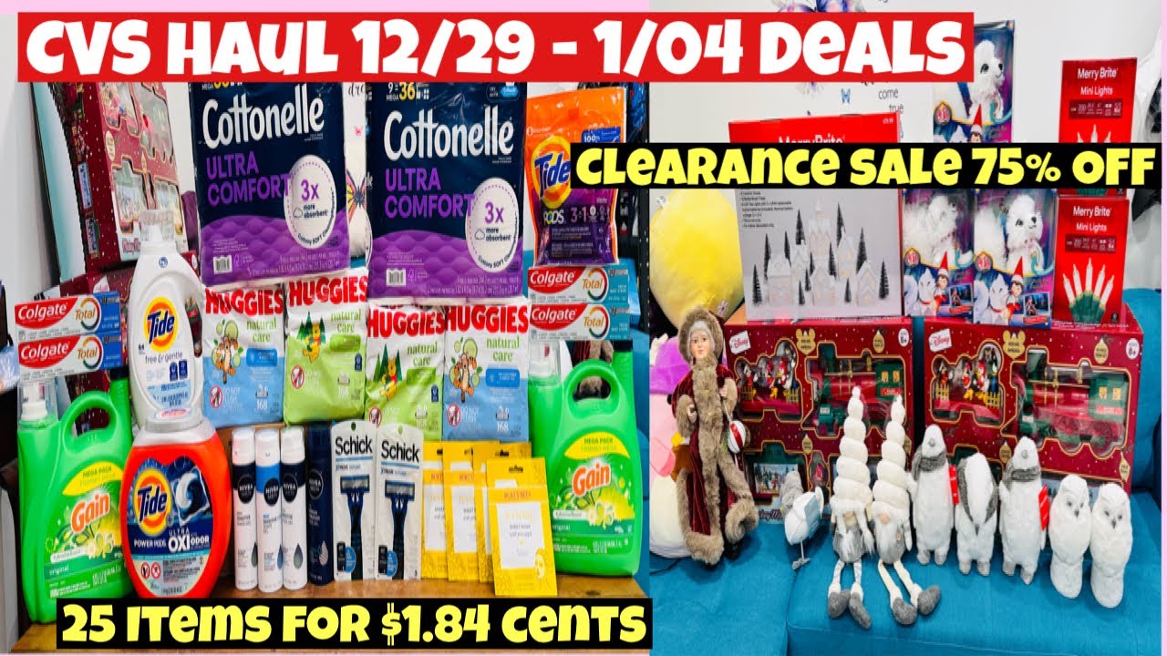 CVS COUPONING HAUL 12/29- 1/04 DEALS * CLEARANCE SALE 75% OFF CHRISTMAS ...